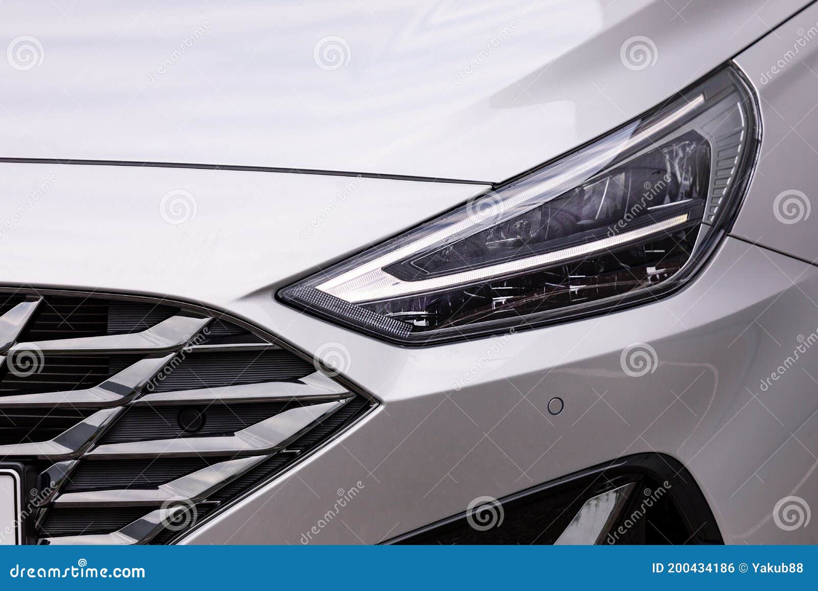 Front light of a car stock photo. Image of close, transportation ...