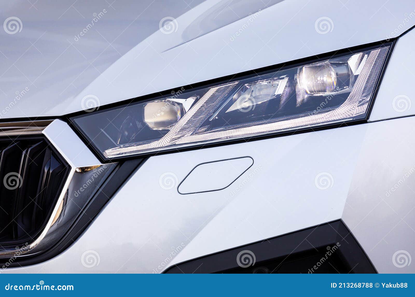 Front light of a car stock photo. Image of lamp, style - 213268788