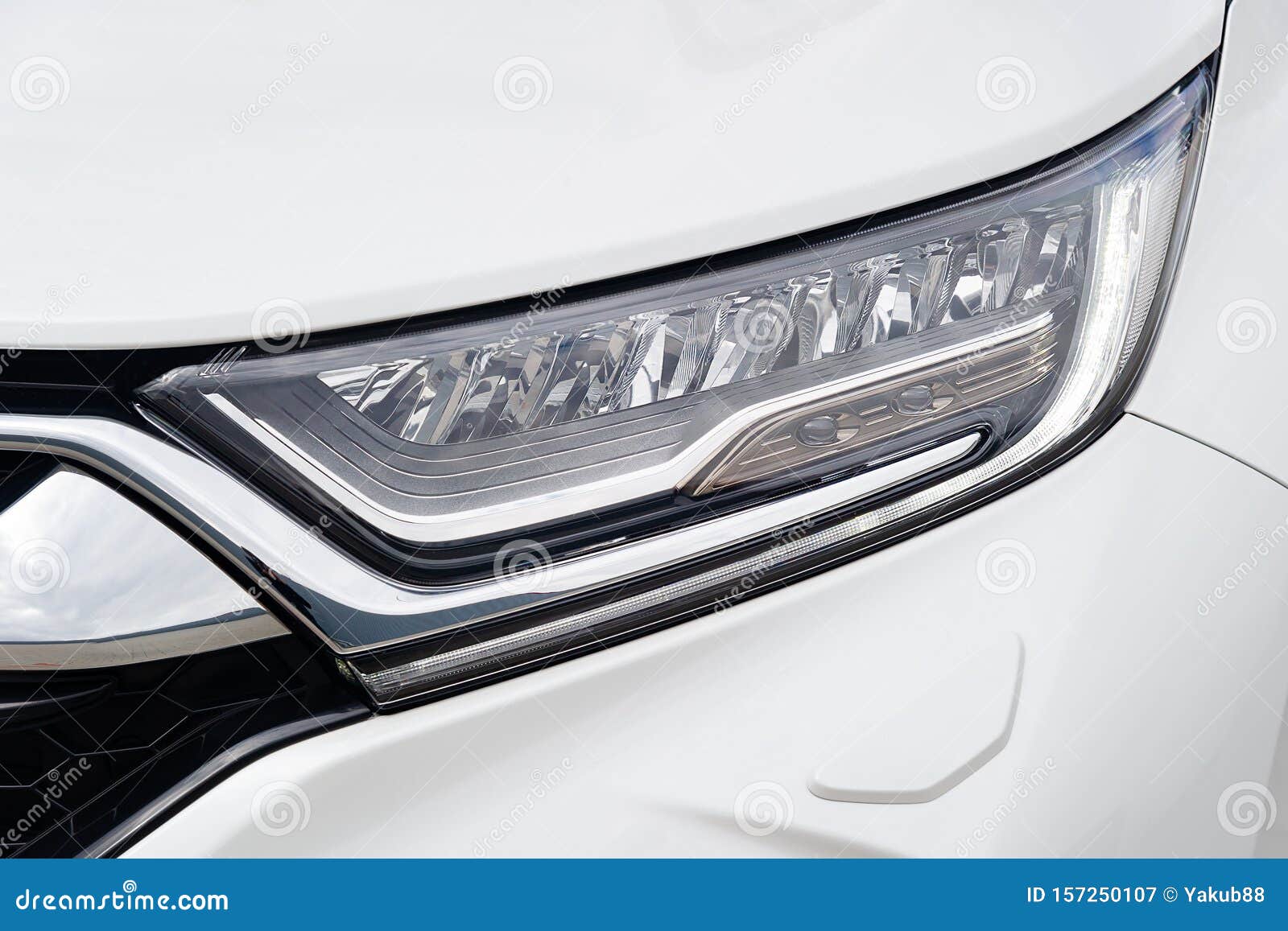 Front light of a car stock image. Image of automotive - 157250107