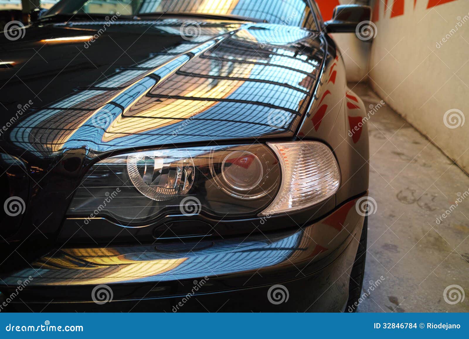 Front lights of a car stock photo. Image of lighting - 32846784