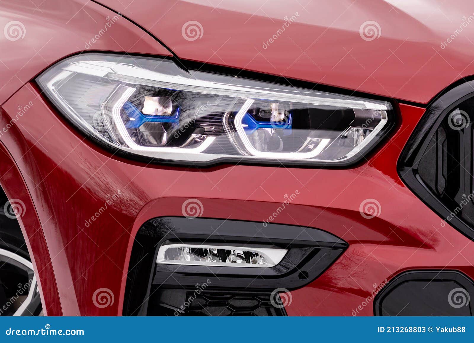 Front lights of a car stock image. Image of style, automotive - 213268803