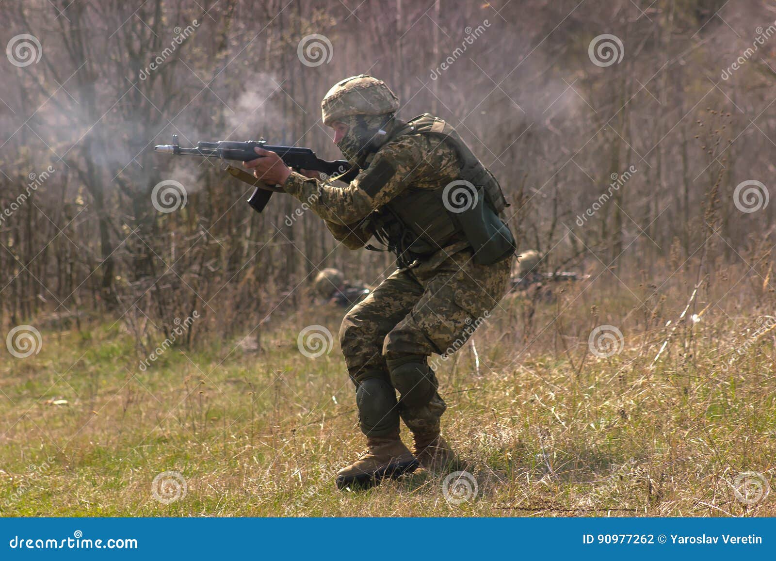 Front Line. Military Attack on Battlefield Editorial Photography ...
