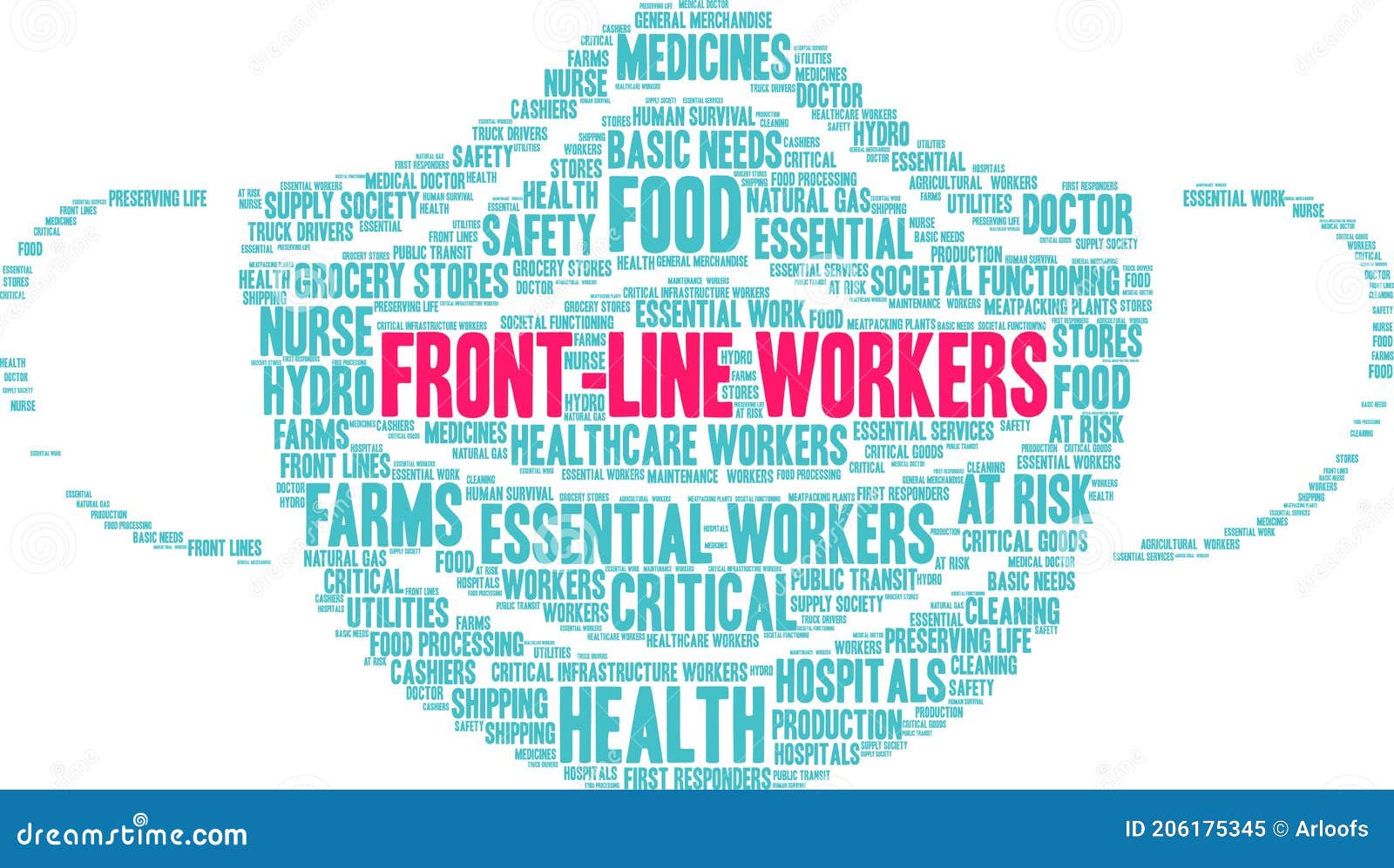 Front Line Workers Word Cloud Stock Vector - Illustration of lines ...