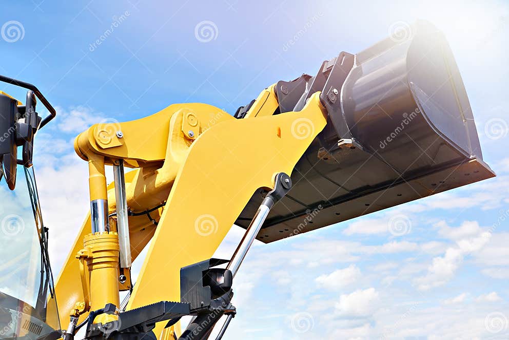 Front Loader Bucket Industrial Stock Image - Image of machines ...