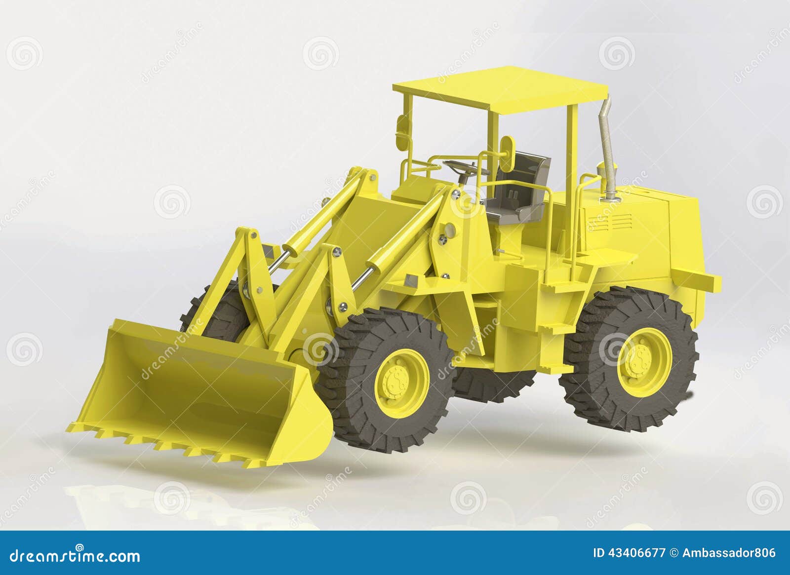 Front loader stock illustration. Illustration of machine - 43406677