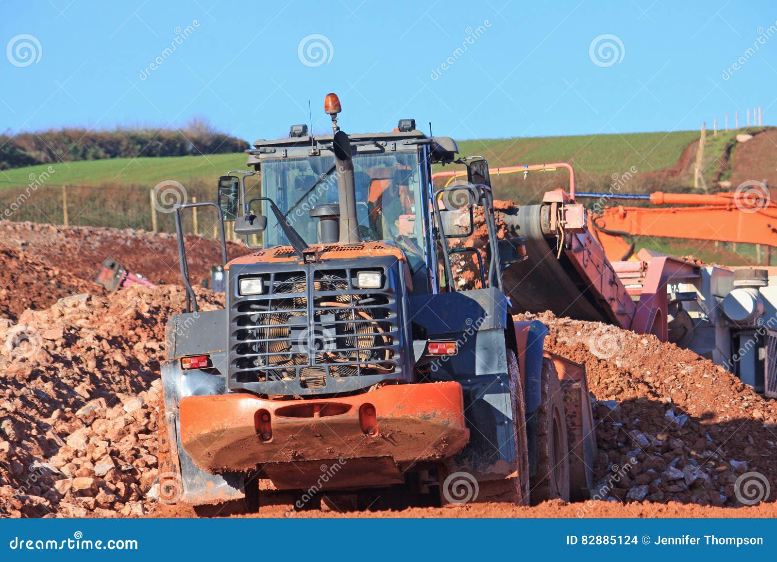 Front Loader stock photo. Image of building, roadworks - 82885124