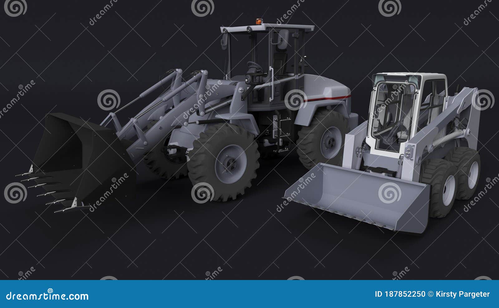 Front Loader Digger Isolated Stock Illustration - Illustration of ...