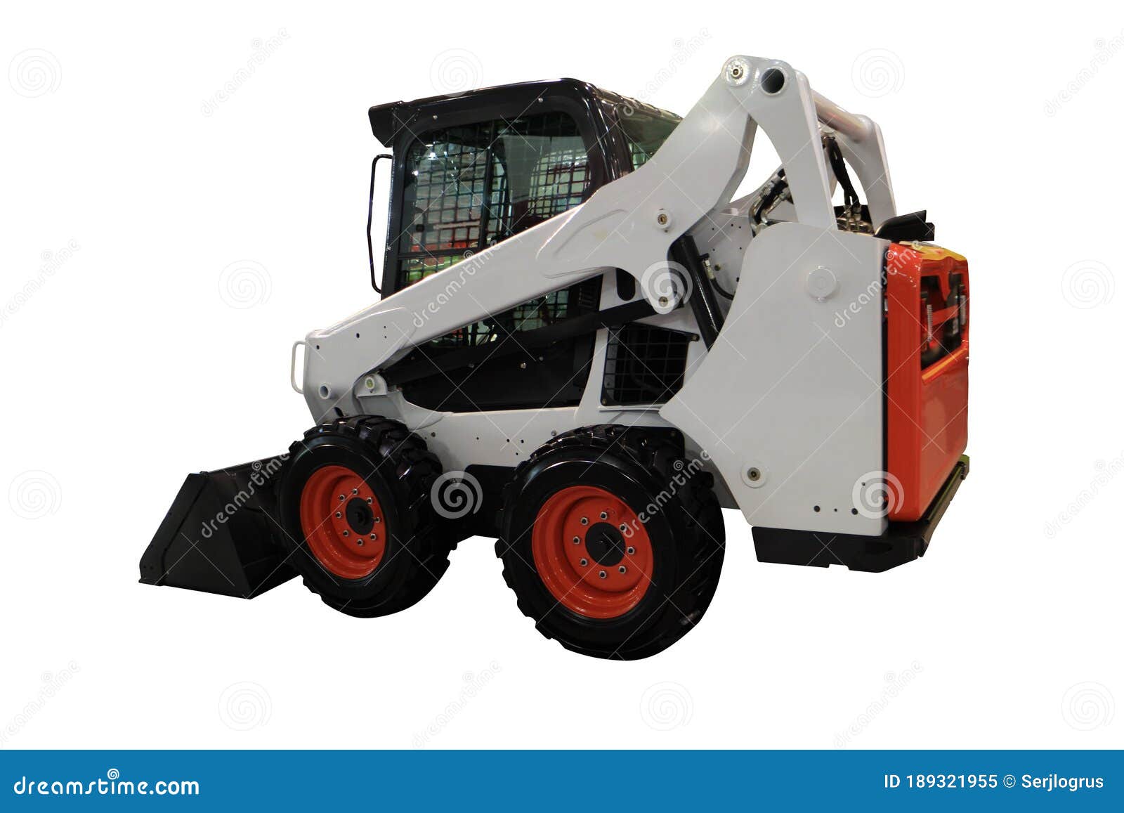 Front Loader. Isolated on White Stock Image - Image of chip ...