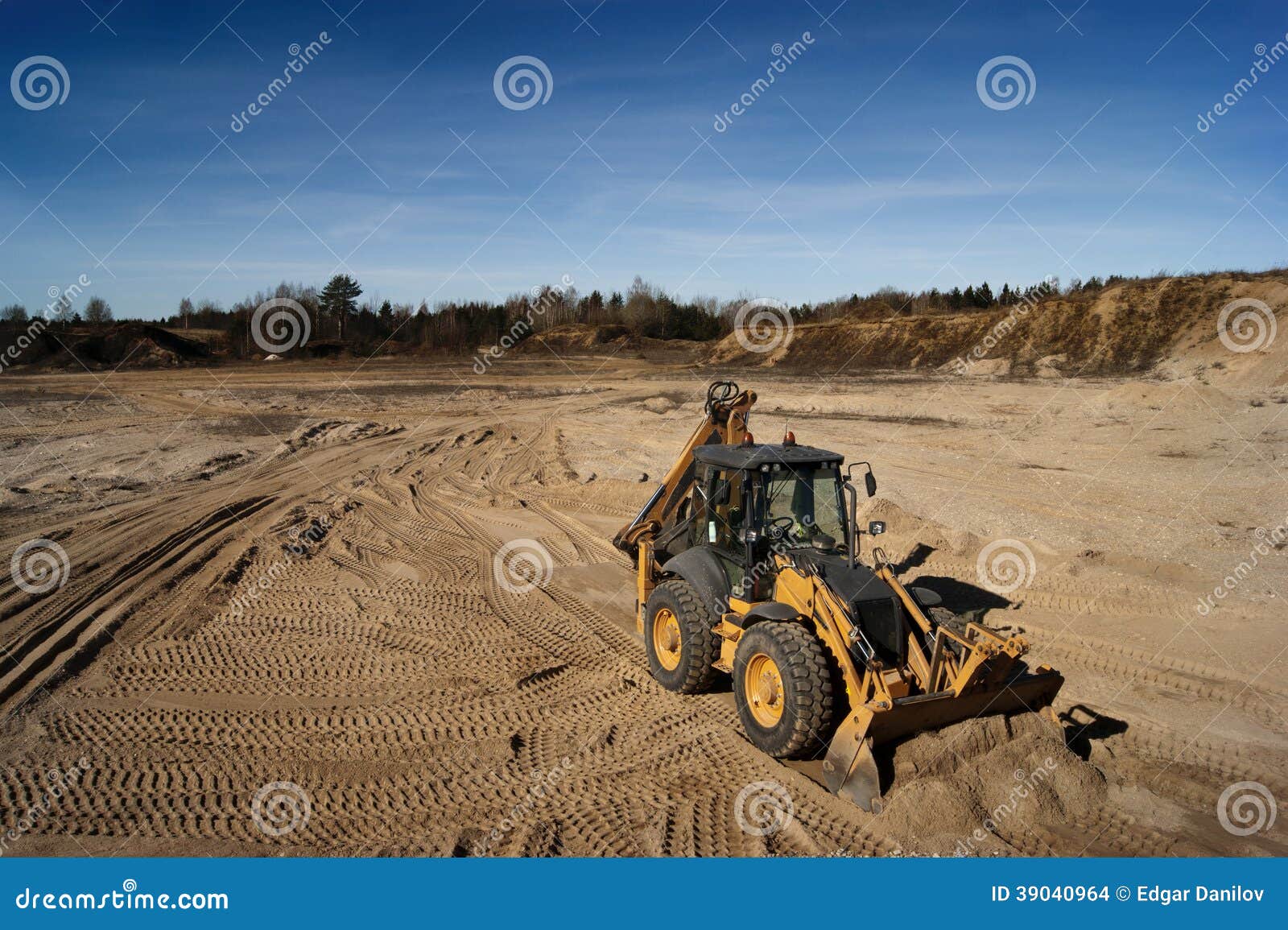 Front loader in the quarry stock photo. Image of front - 39040964