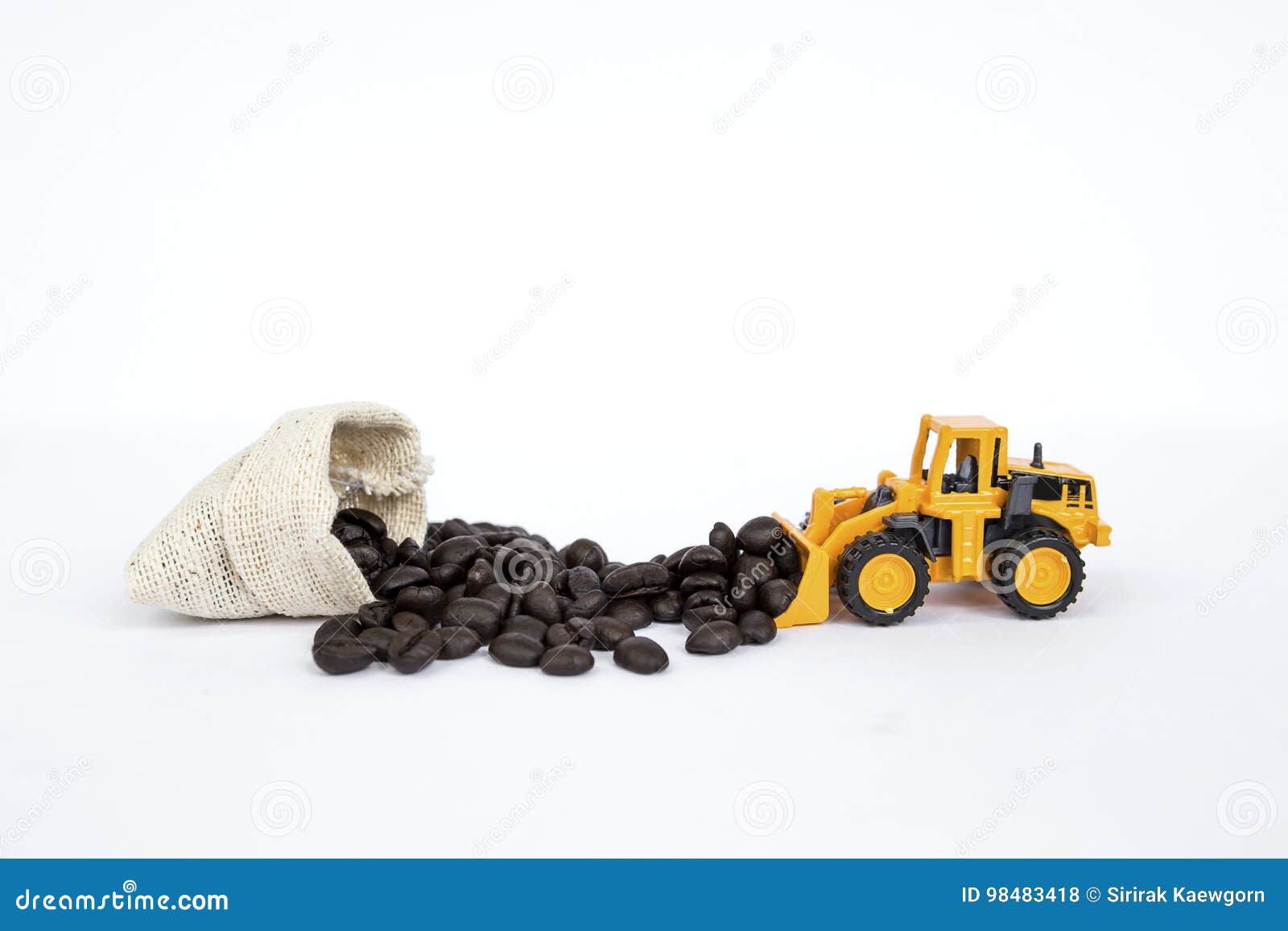 Front Loader Truck Moving Coffee Bean Stock Photo - Image of loader ...