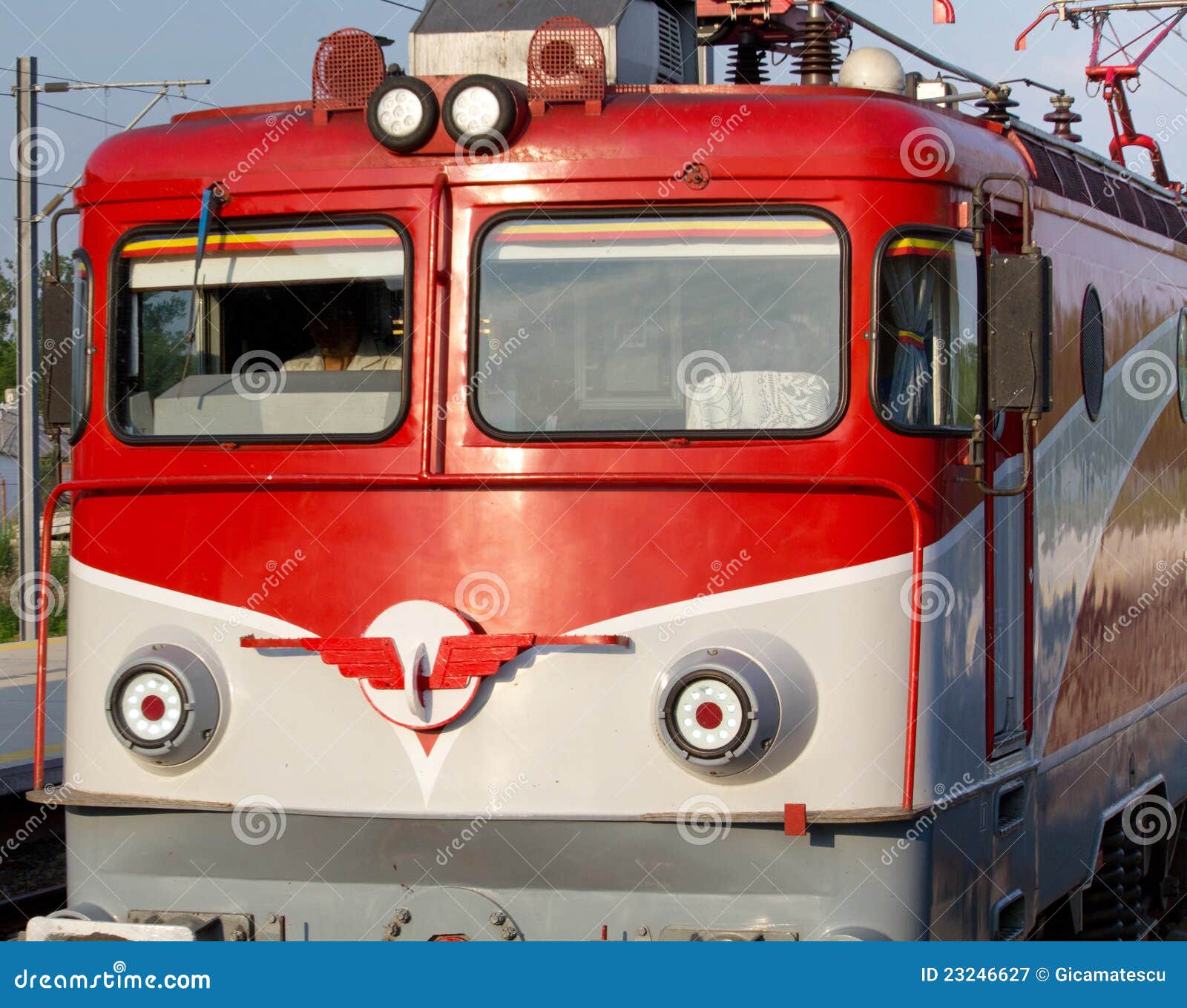 Front locomotive stock image. Image of metal, drive, lights - 23246627