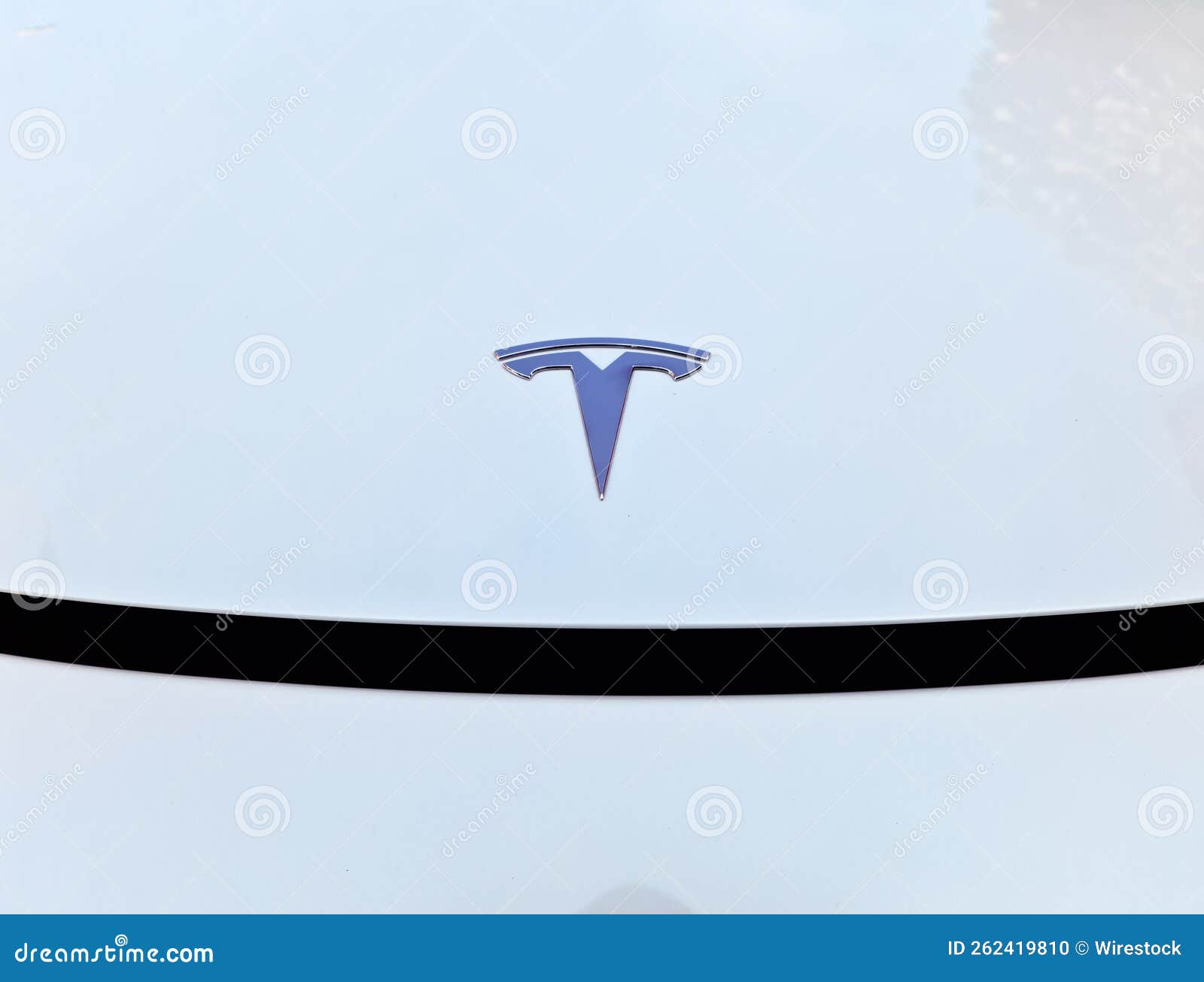 Front Logo of a White Tesla Model 3 Editorial Image - Image of brand ...