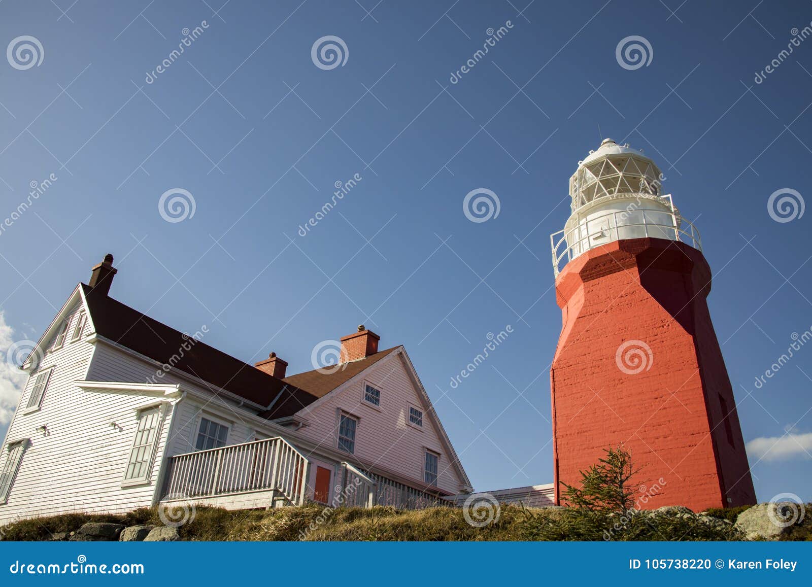 Front of Long Point Lighthouse, Twilingate, Canada Stock Photo - Image ...