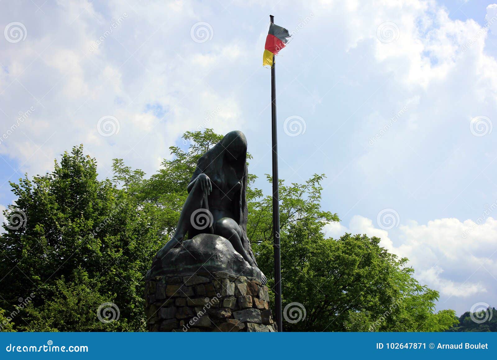 A Statue of the Lorelei in Germany Editorial Photo - Image of mountain ...
