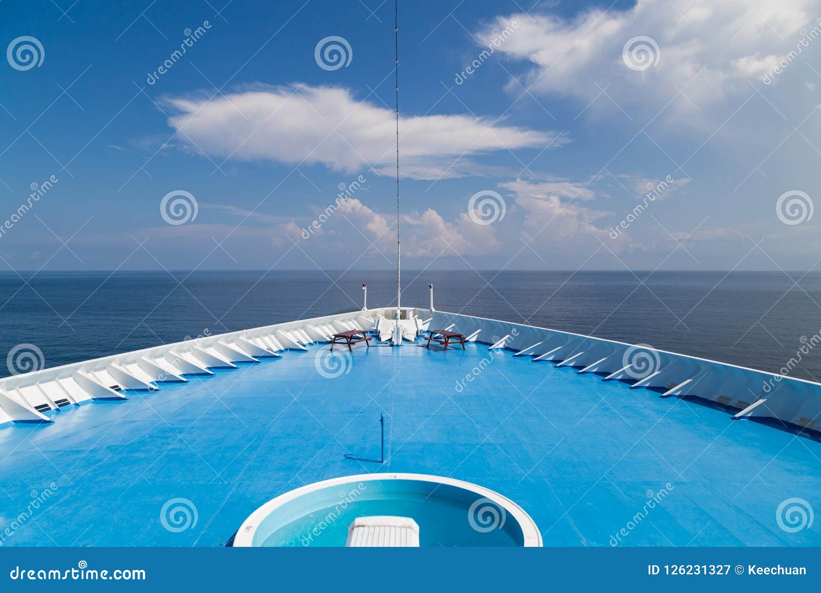 Ship Deck View Through Round Window. Royalty-Free Stock Image ...