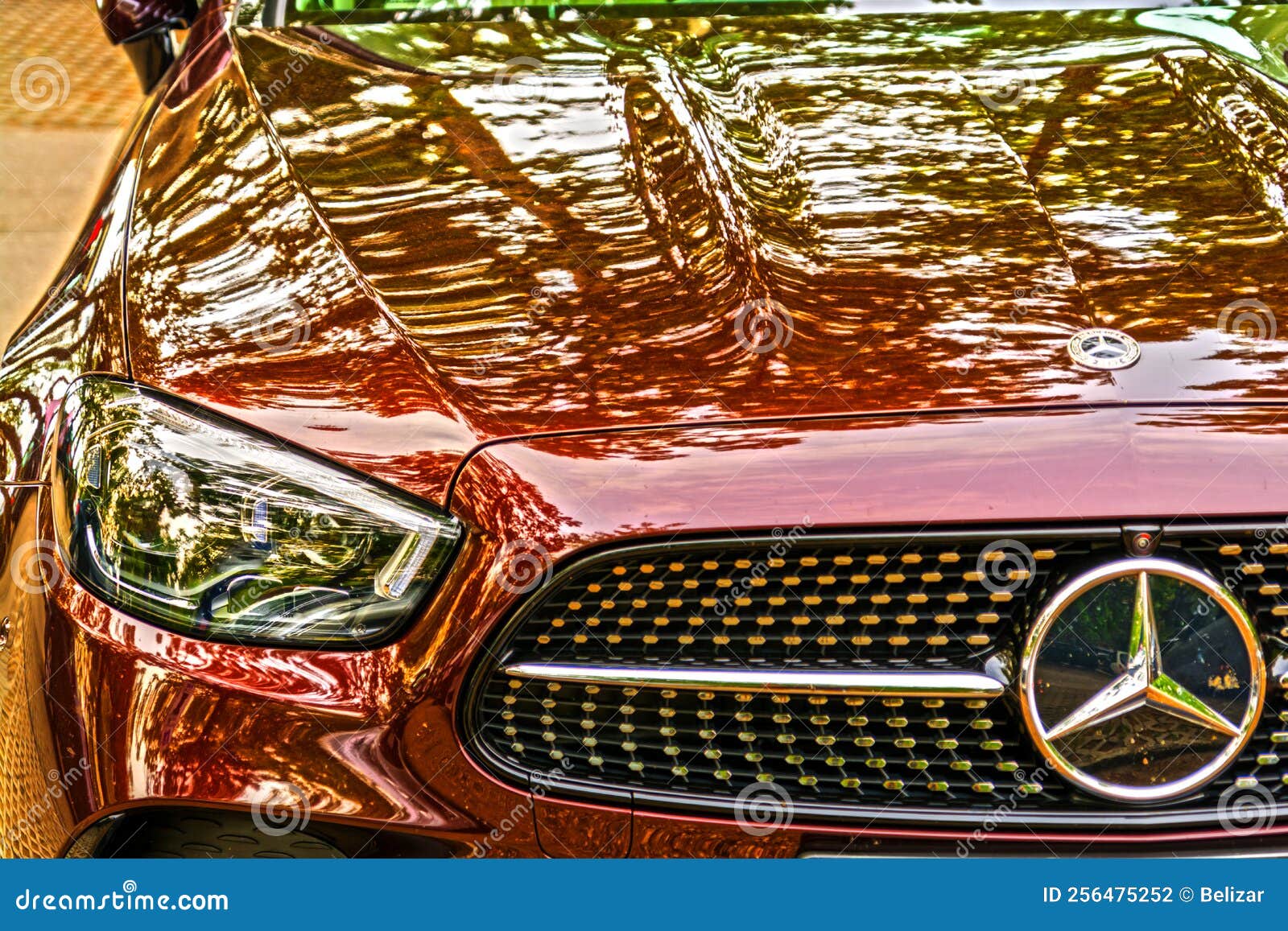 Front Side of a Mercedes-Benz E is Parking in a Park Editorial ...