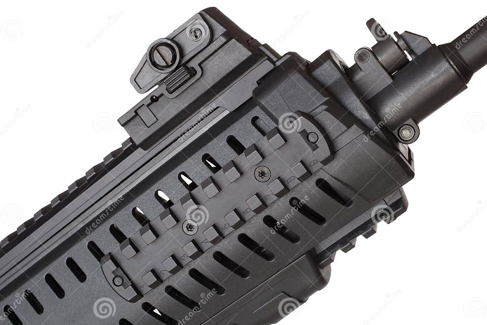 Front of a modern gun stock image. Image of forend, muzzle - 39625657