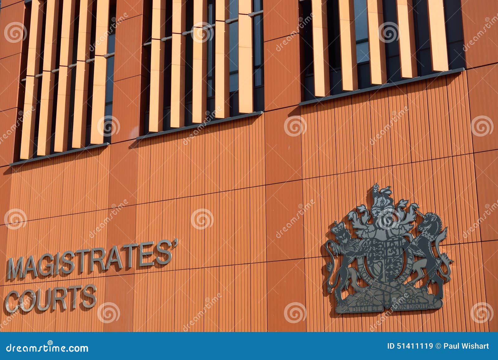 Front of Modern Magistrates Court Stock Image - Image of legal, facade ...