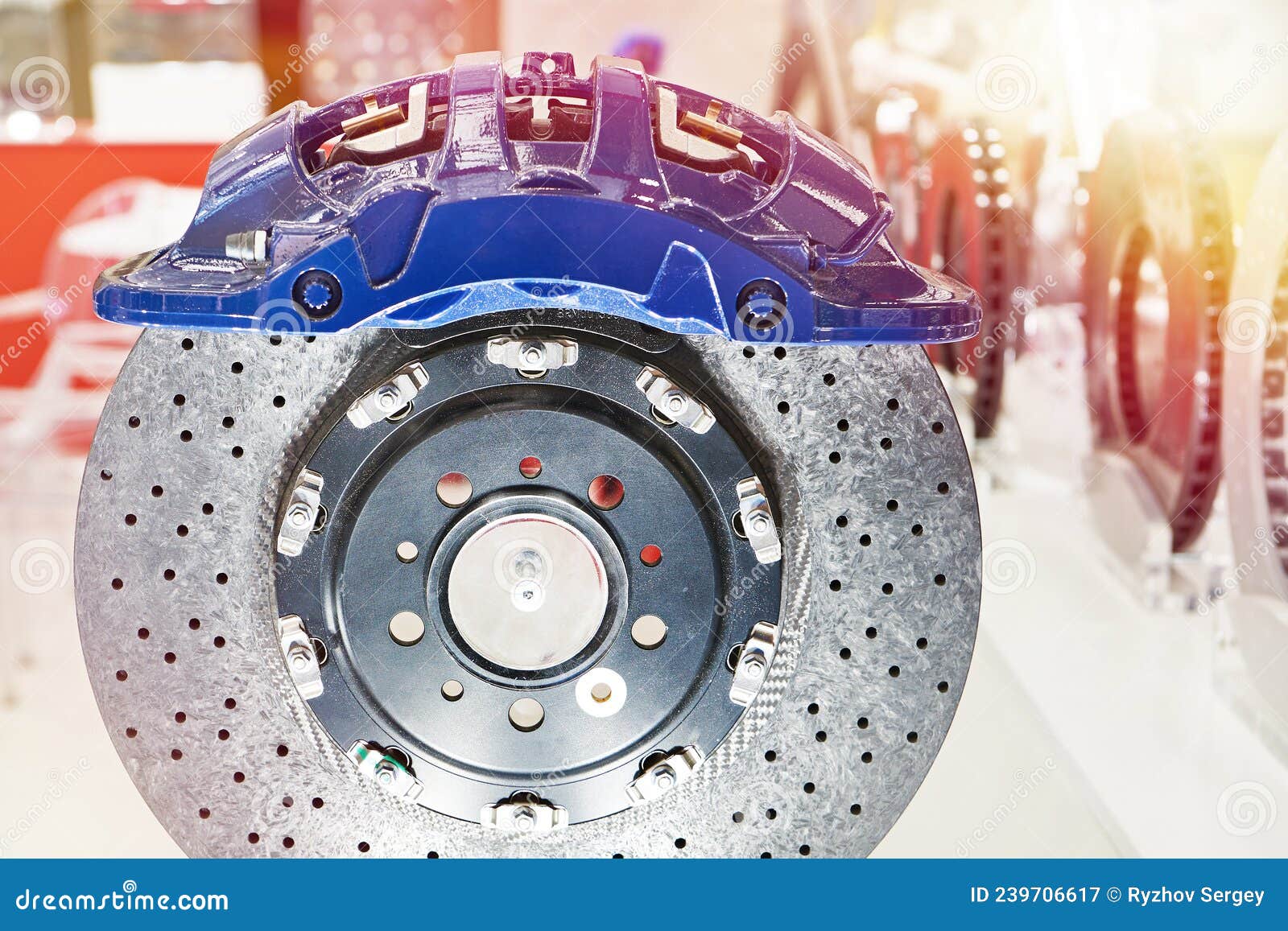 Front Monoblock Caliper Front Brake Disc Stock Image - Image of disc ...