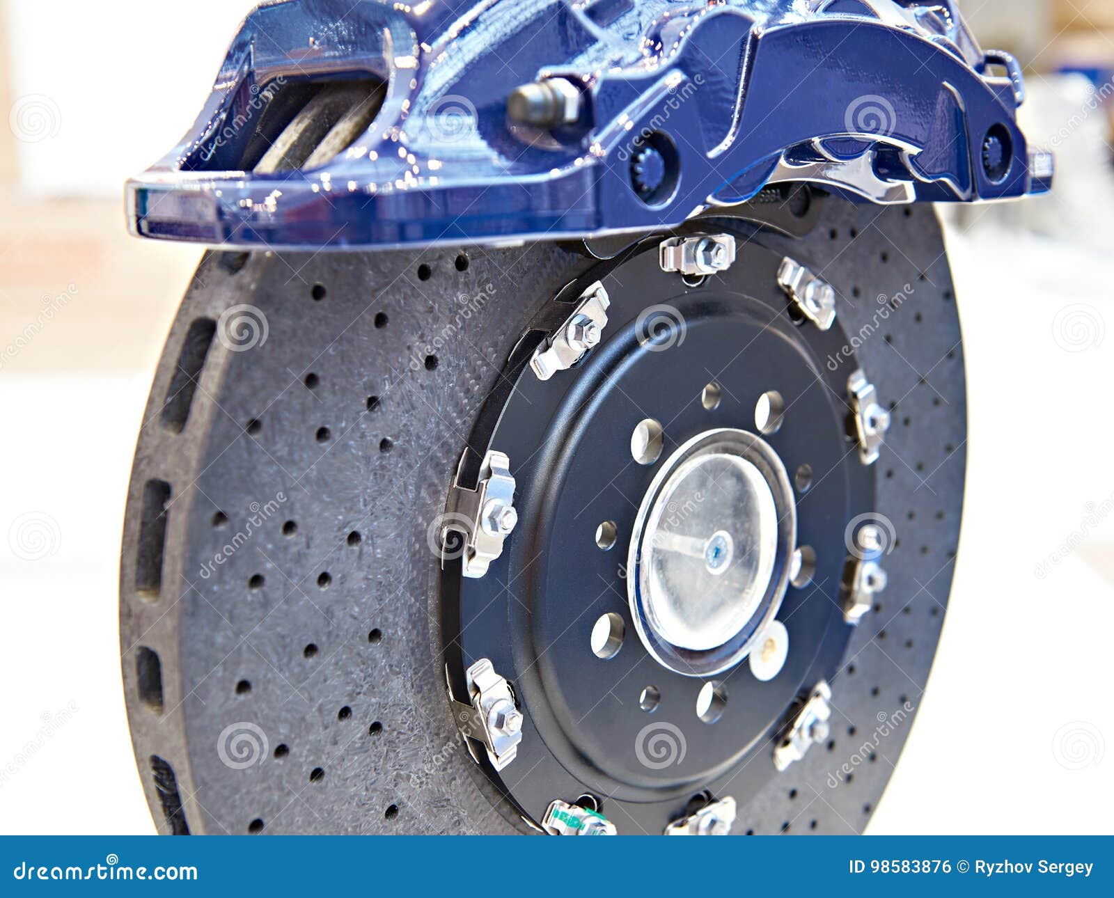 Front Monoblock Six Piston Caliper and Carbon Ceramic Brake Disc Stock ...