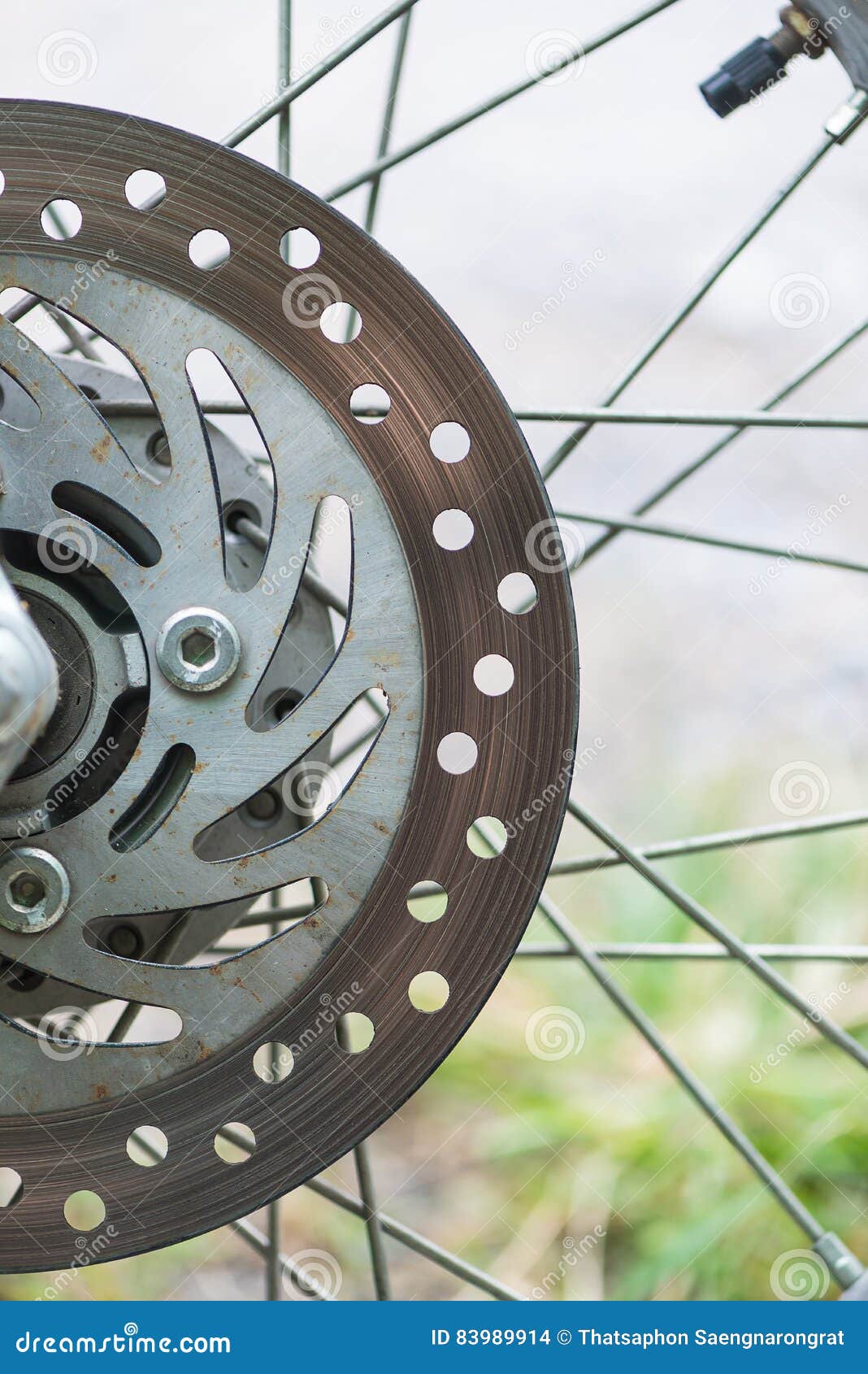 Front Motorcycle Disk Breaks and Tire Stock Photo - Image of wheel ...