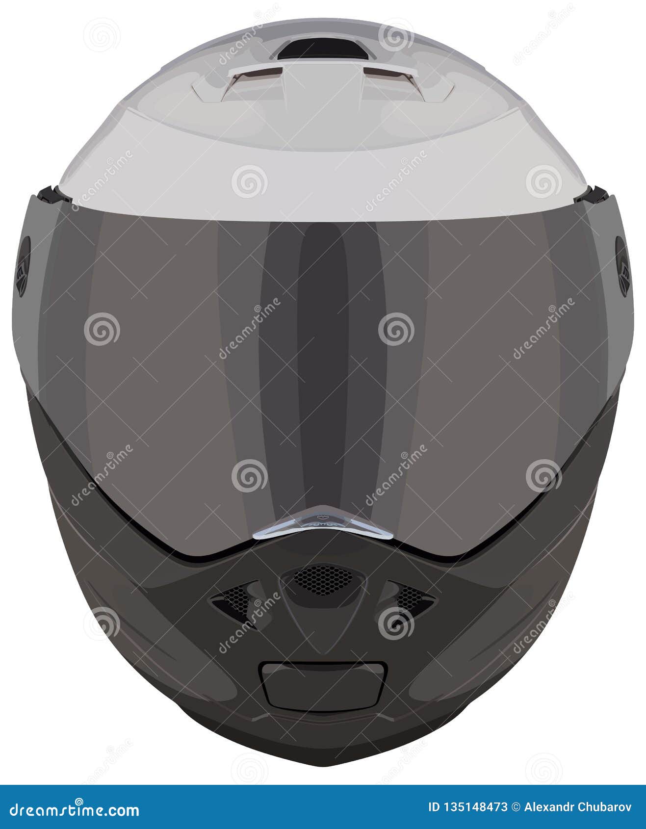 Front motorcycle helmet stock vector. Illustration of human - 135148473