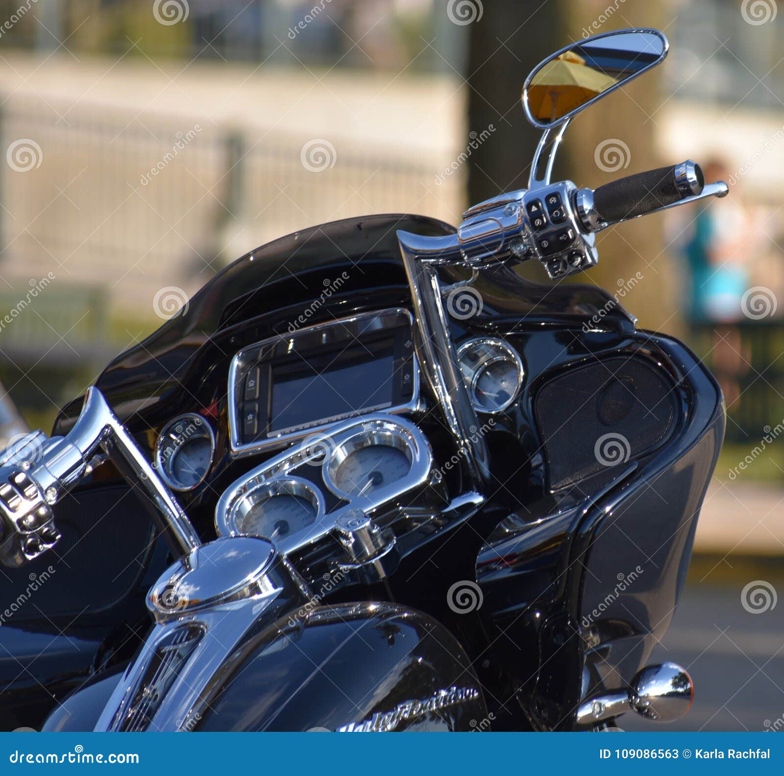 Front of Motorcycle stock image. Image of metal, mirror - 109086563