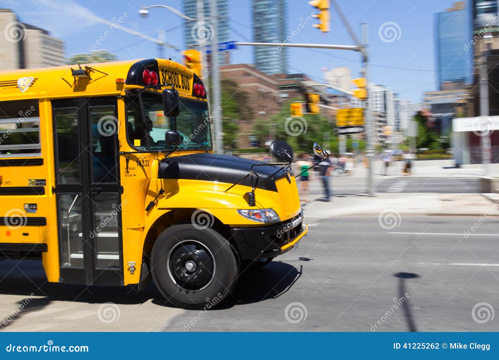 Front of a Moving School Bus Editorial Photography - Image of speed ...