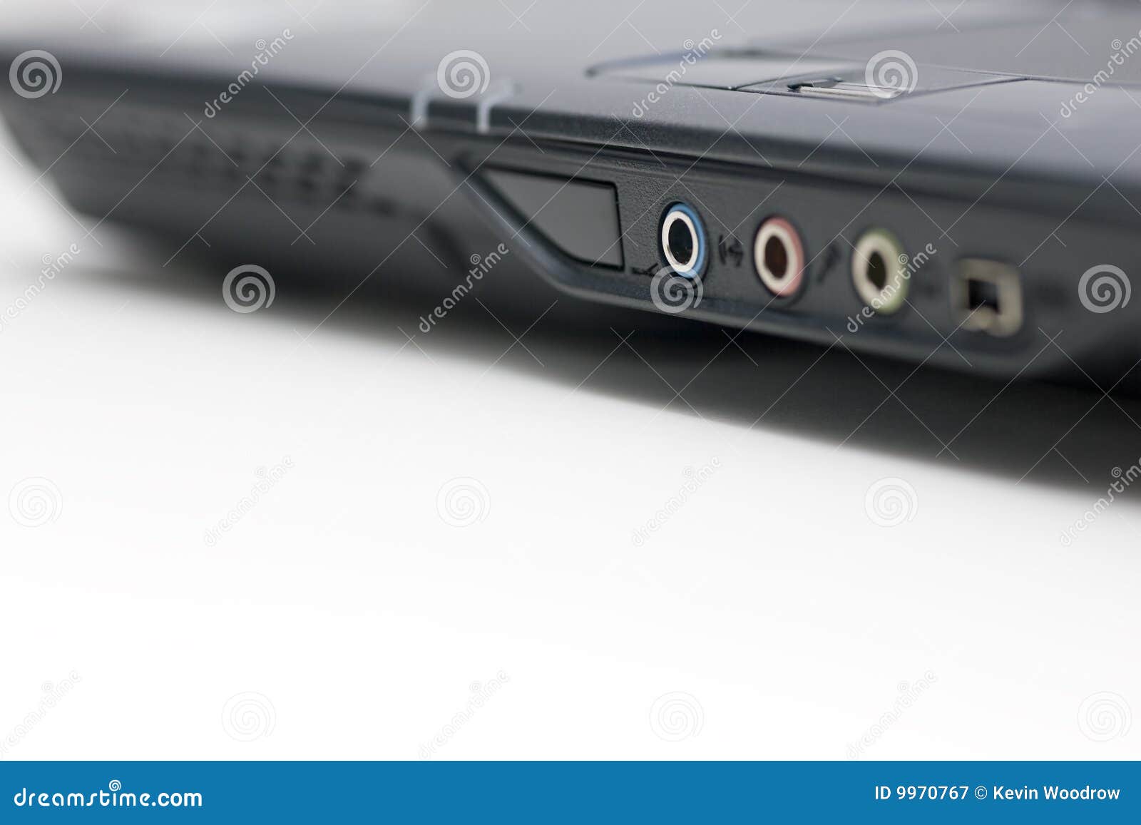 Front of Notebook, Focus on Audio Ports Stock Image - Image of digital ...