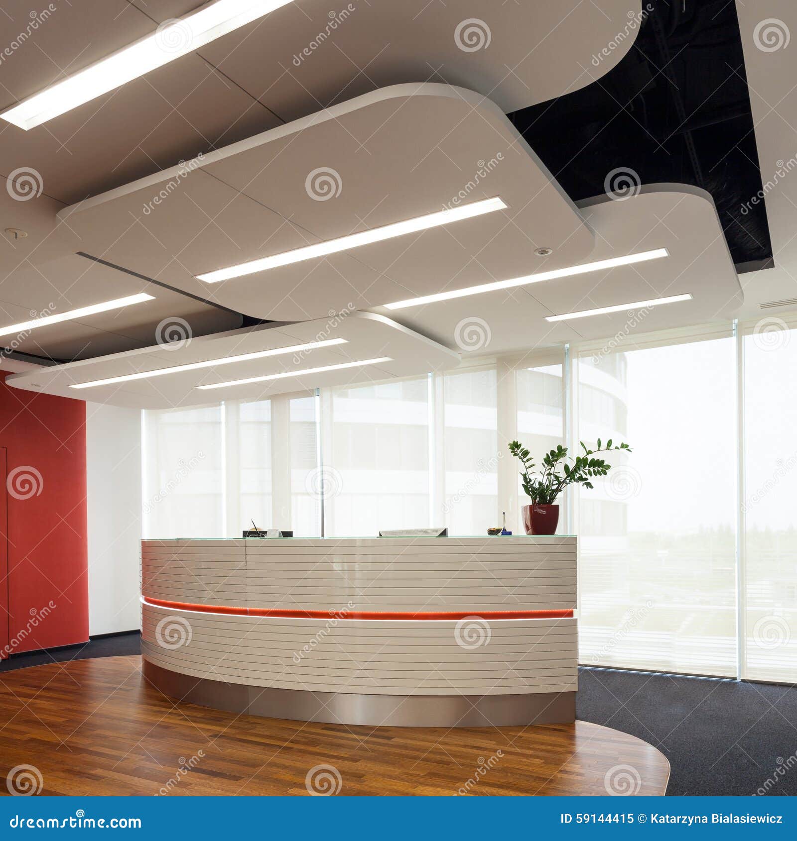 Front Office in Business Building Stock Image - Image of contemporary ...