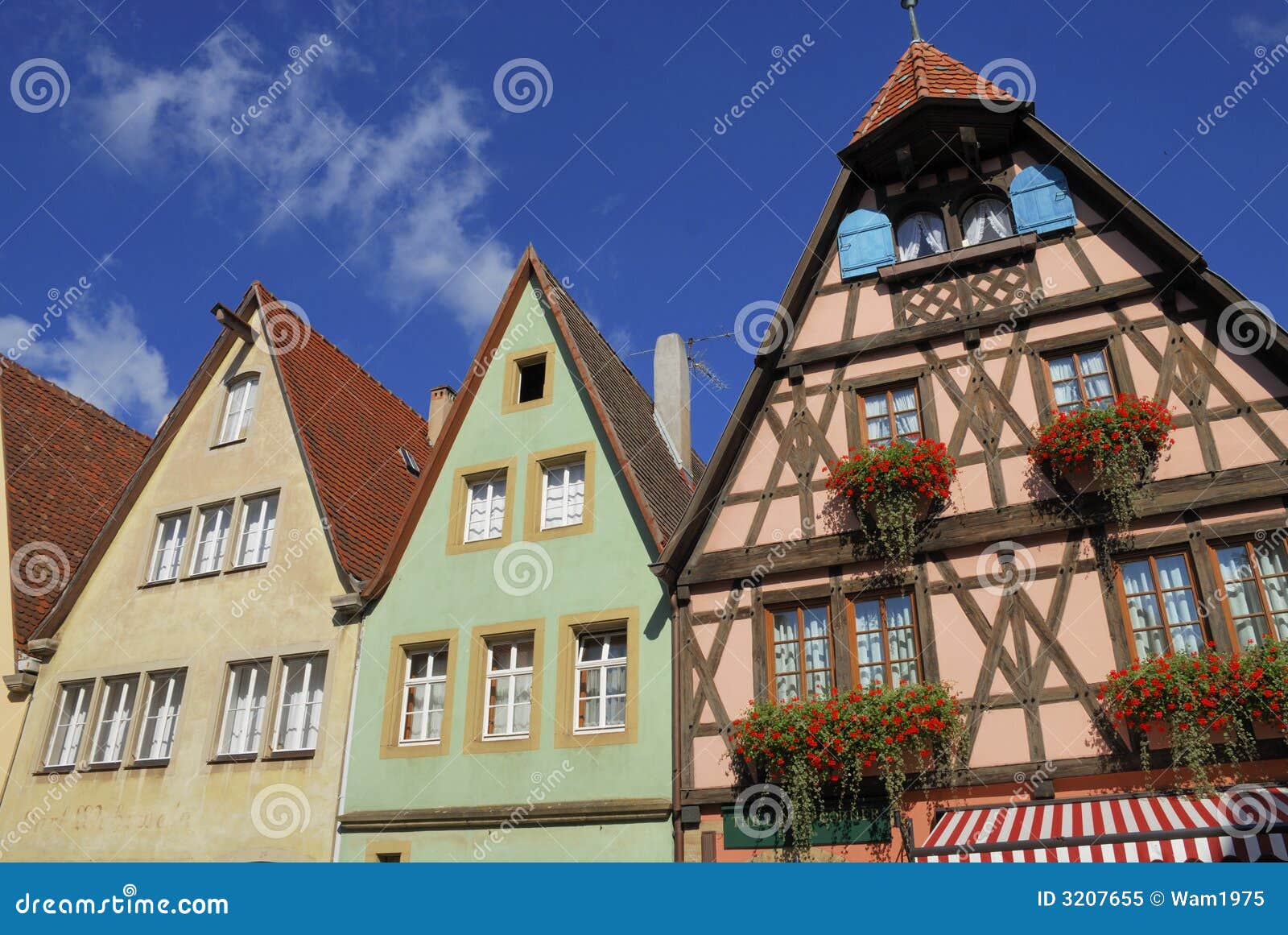 Front of Old German Buildings Stock Image - Image of colours, germany ...