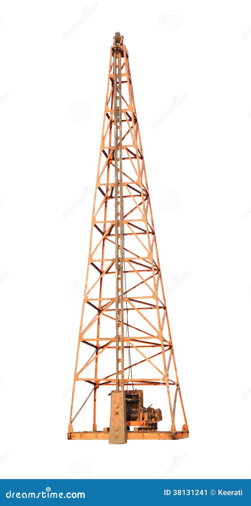 Front of old pile driver stock image. Image of equipment - 38131241