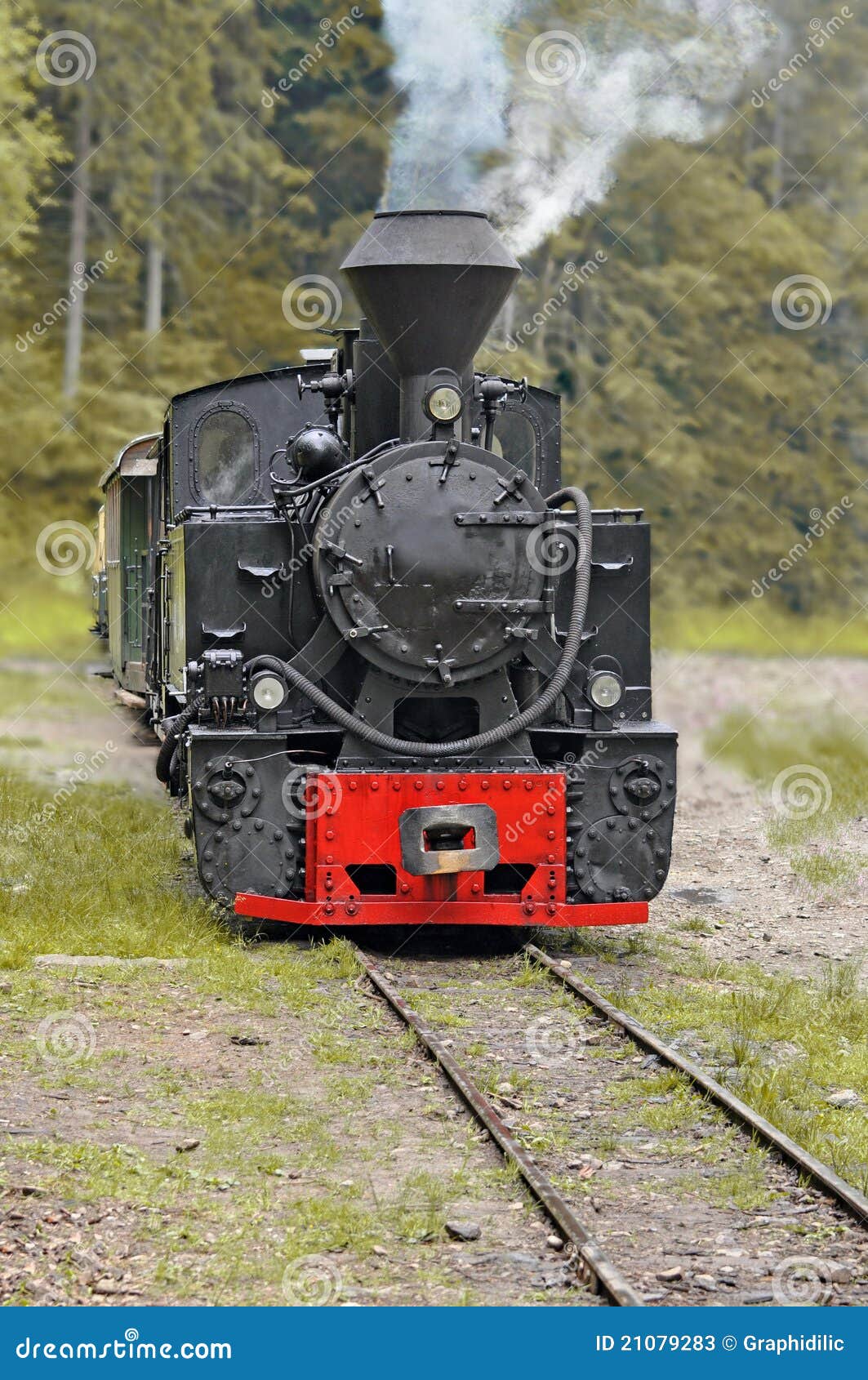 Front of Old Steam Locomotive Stock Image - Image of railway, mocanita ...