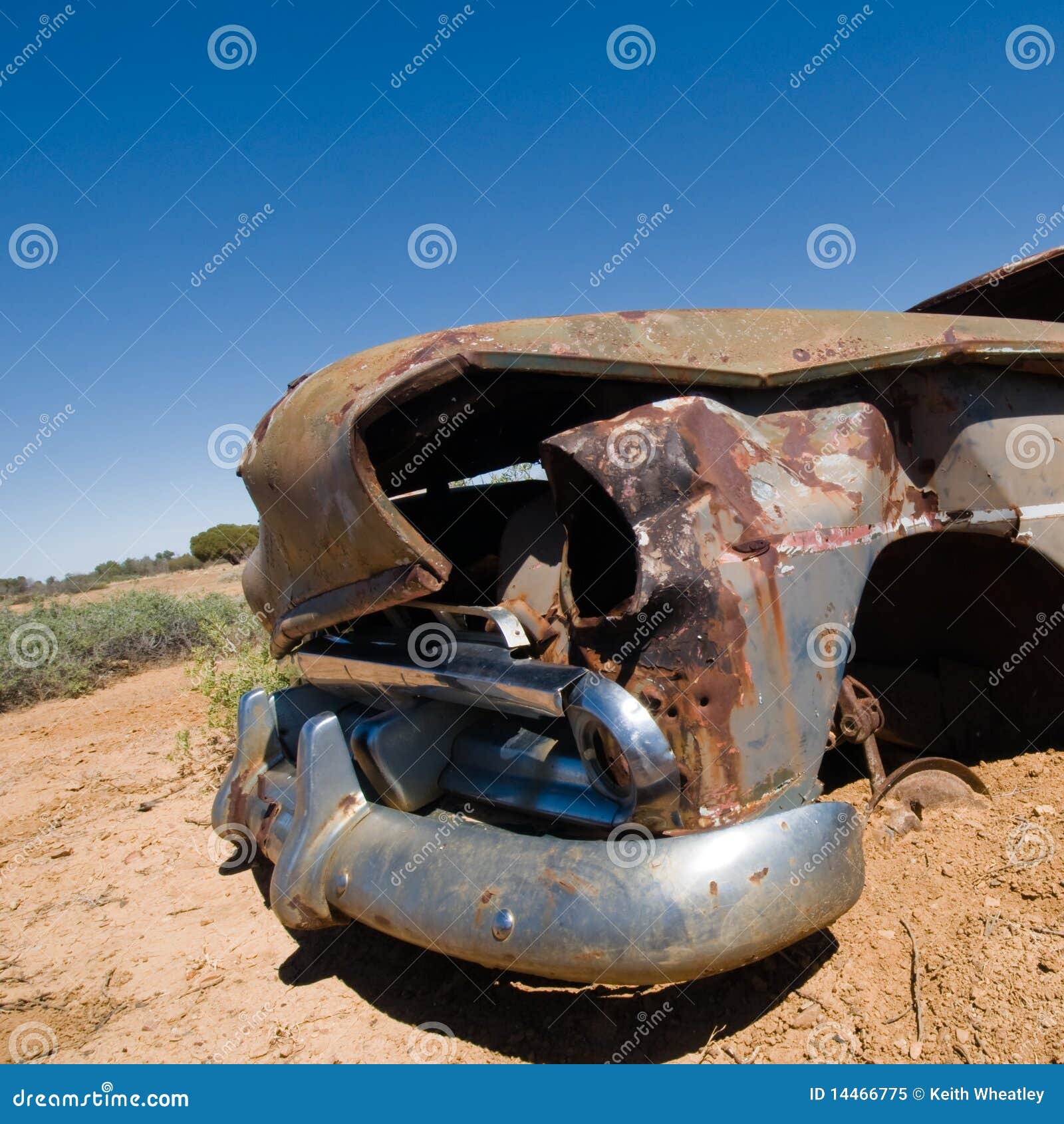 Front of Old Wrecked Car in Outback Australia Stock Image - Image of ...