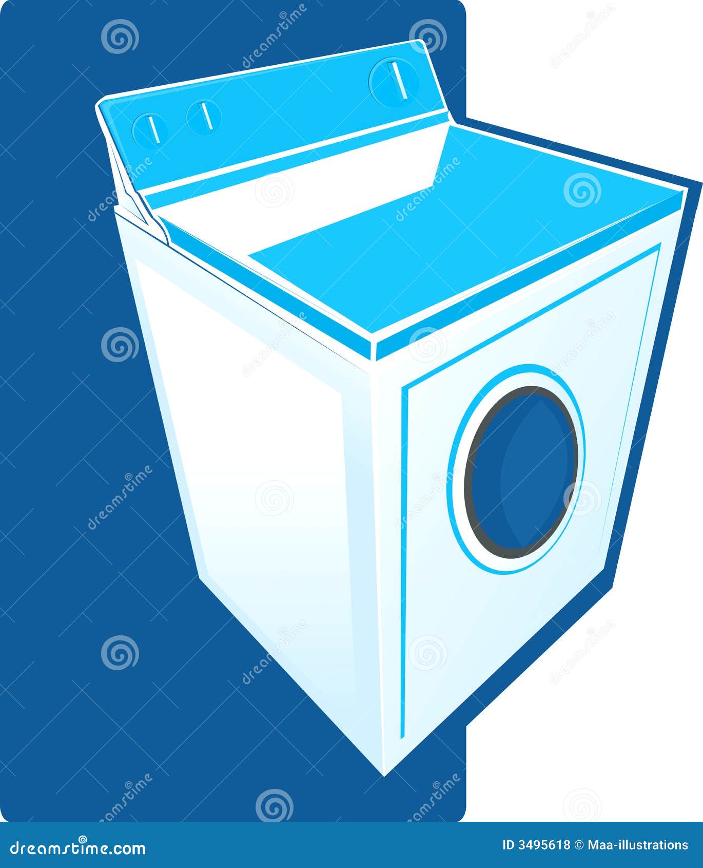 Front open Washing machine stock vector. Illustration of equipment ...