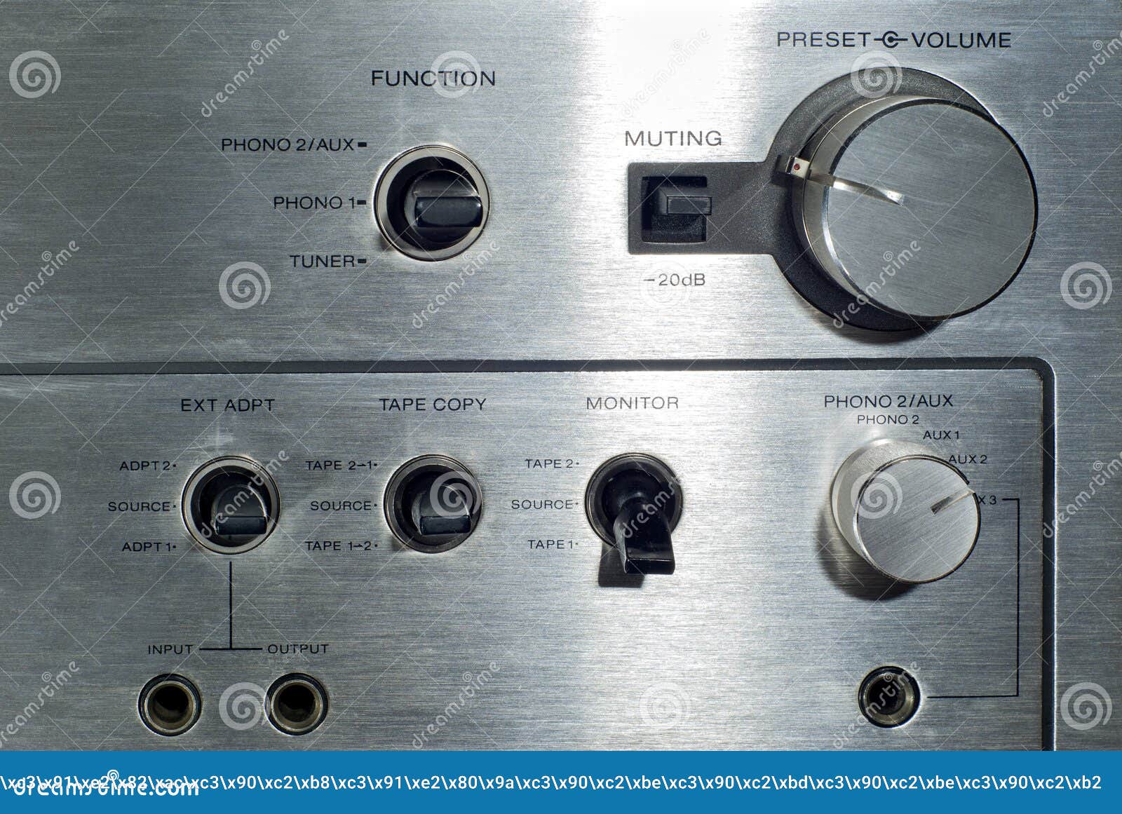 Front Panel of Audio Power Amplifier Stock Photo - Image of modular ...