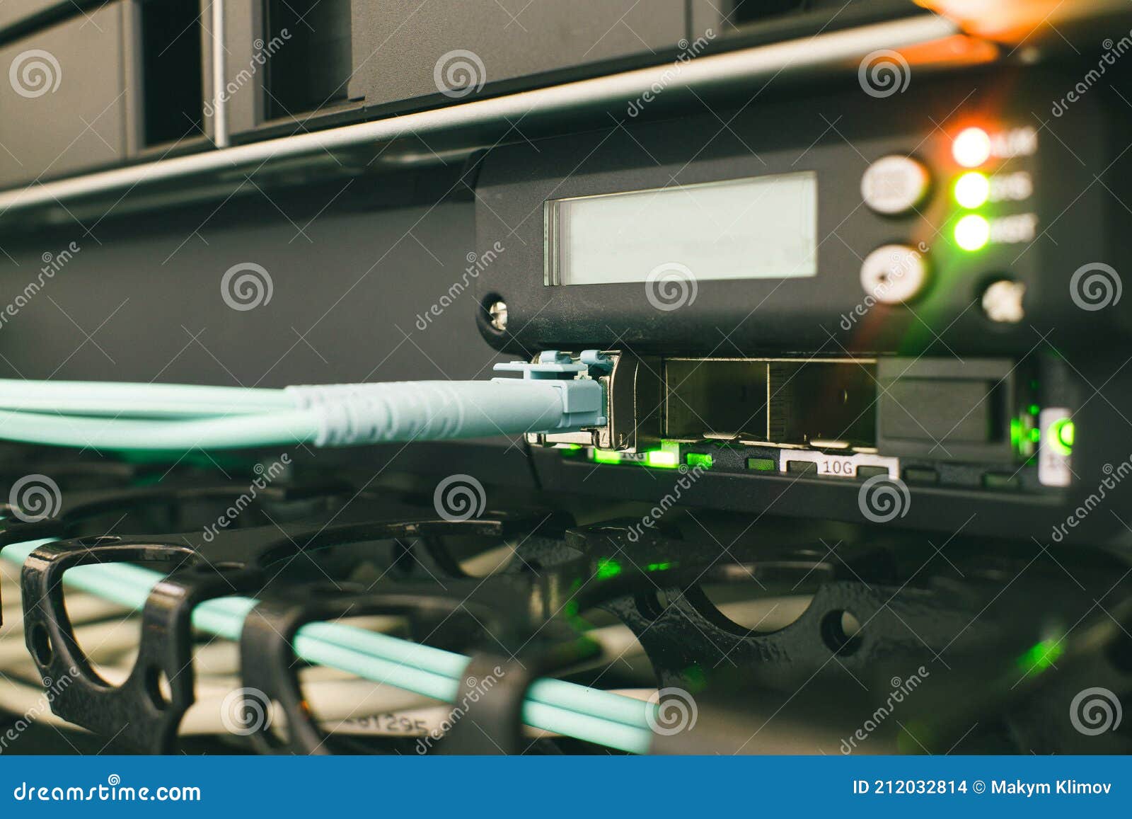 Front Panel of the Central Router with High-speed 10G Connection ...