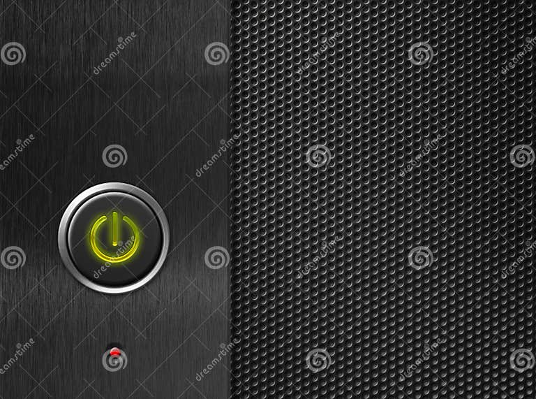 Front Panel of Computer with Power Button on Stock Photo - Image of ...