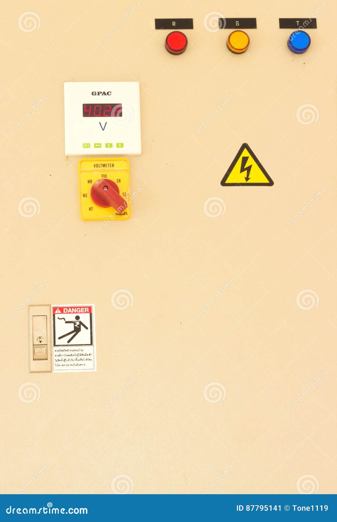 Front Panel Controls Power Meter Stock Image - Image of technology ...