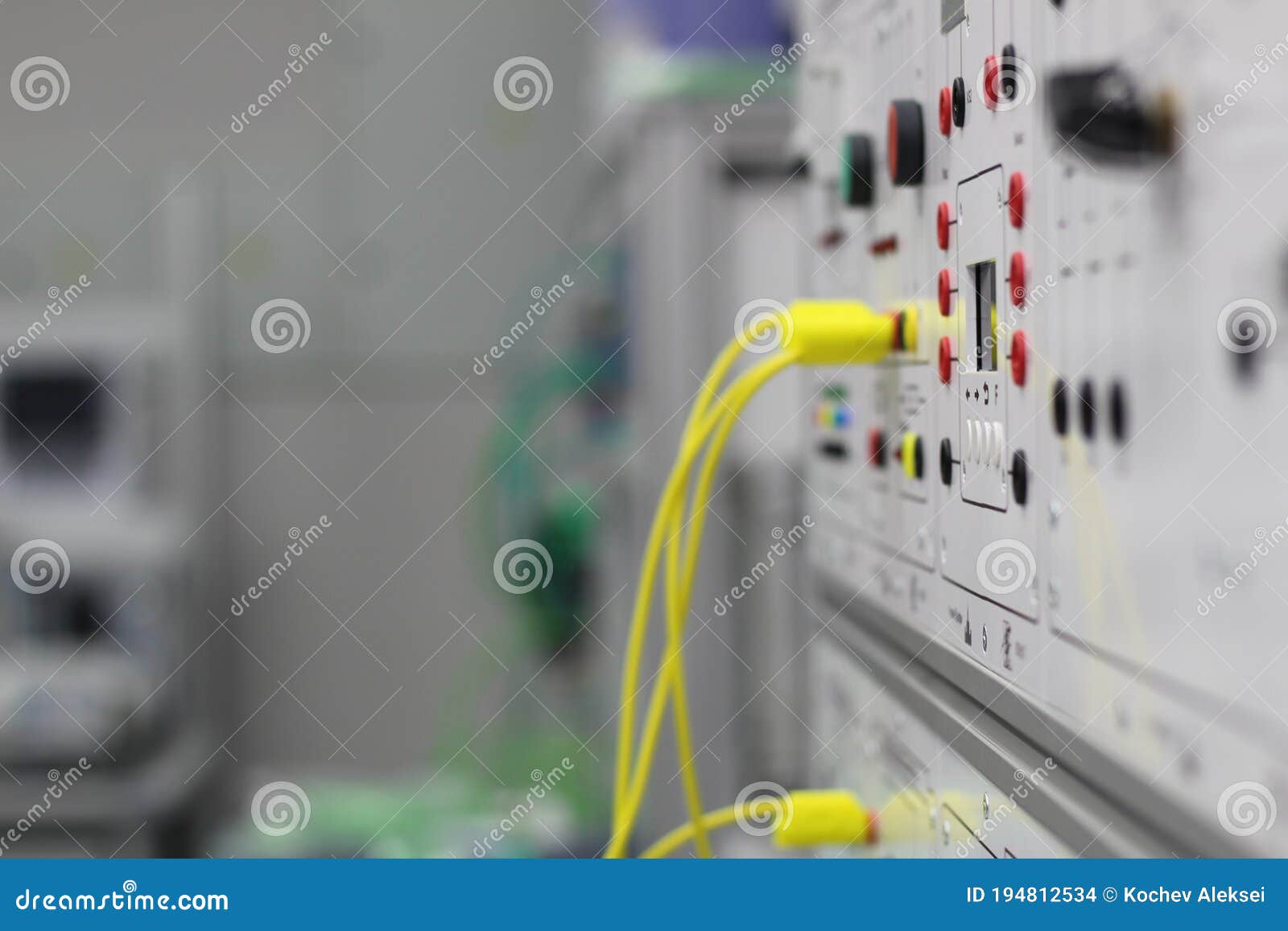 Front Panel of Electrical Equipment with Commutation Wires and Devices ...