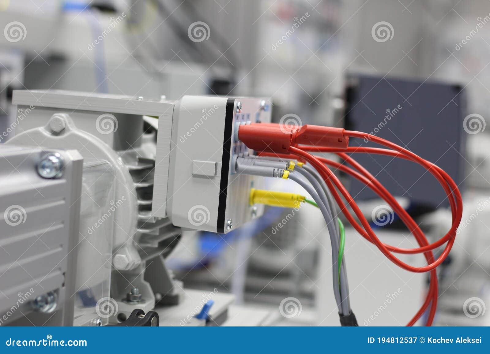 Front Panel of Electrical Equipment with Commutation Wires and Devices ...