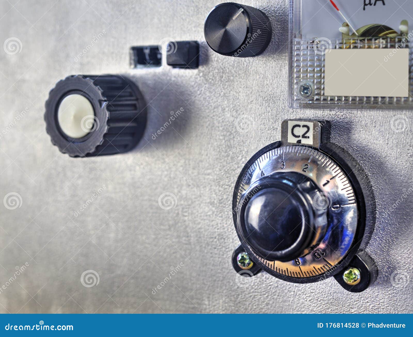 Front Panel of a High Frequency Power Amplifier with Vacuum Tubes Stock ...