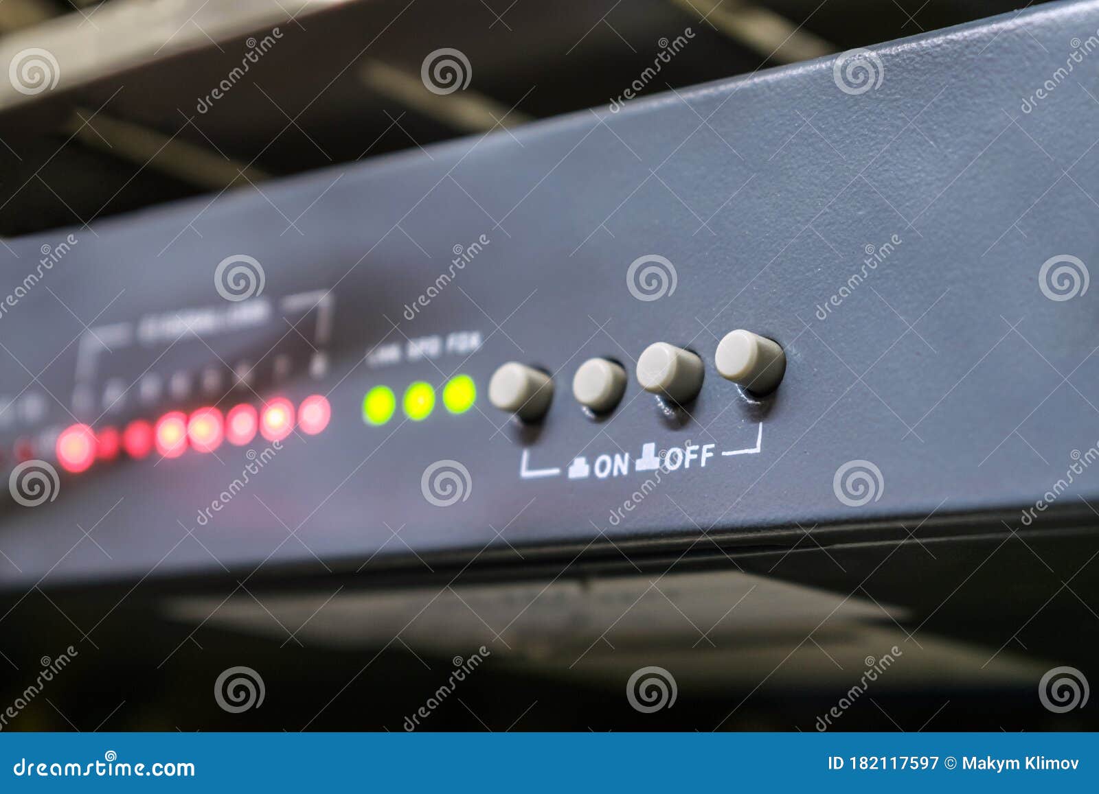 The Front Panel of the Optical Multiplexer is in the Server Room of the ...