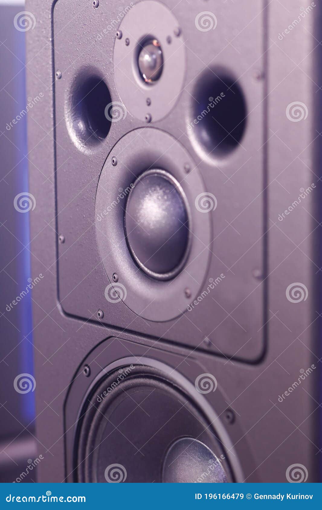 Front Panel of the Sound Speaker System Stock Image - Image of loud ...