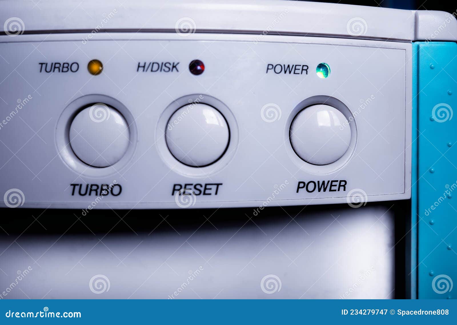 Front Panel of Vintage Computer Background Stock Image - Image of retro ...