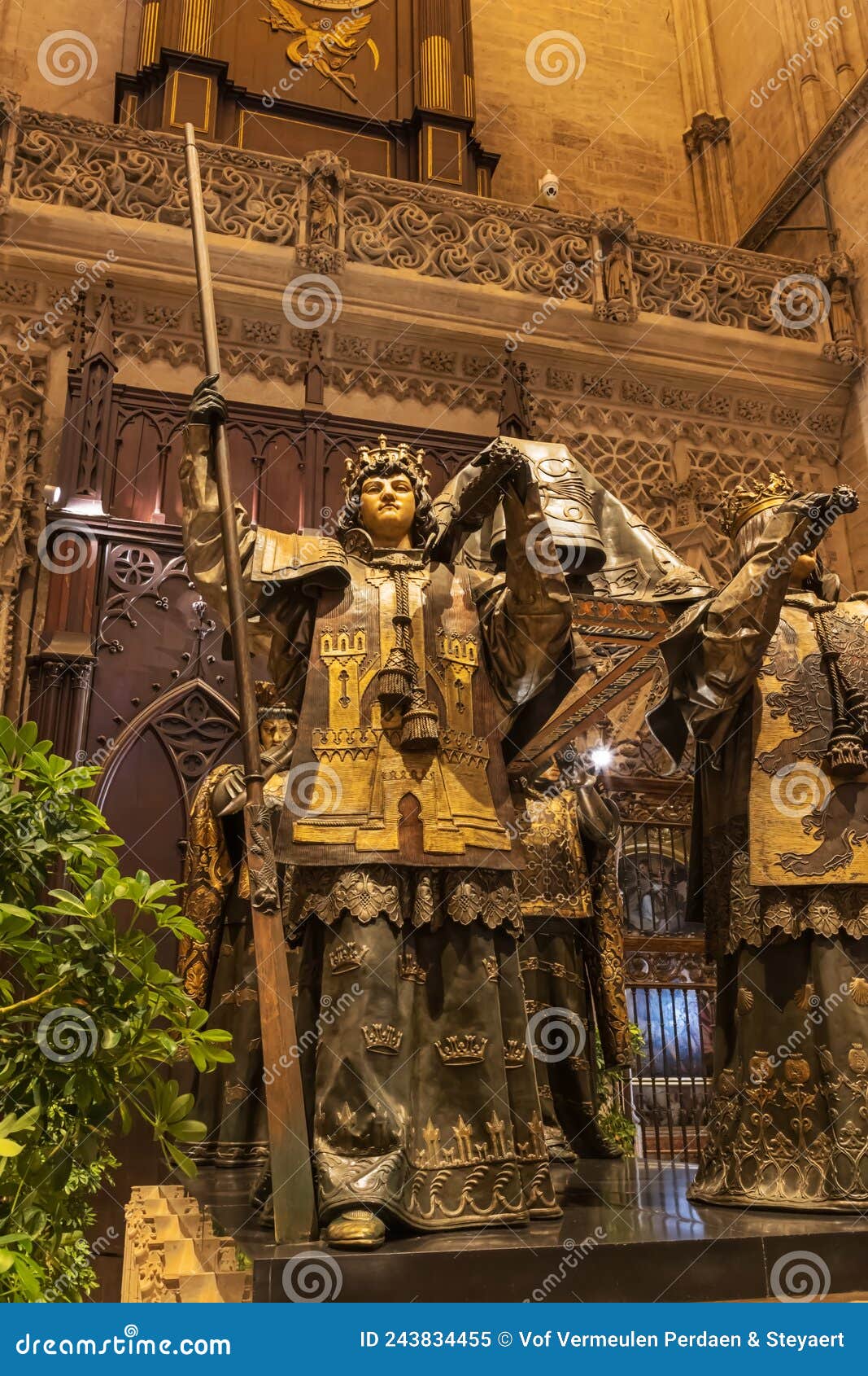 Front Part of Christopher Columbus` Tomb Stock Image - Image of ...