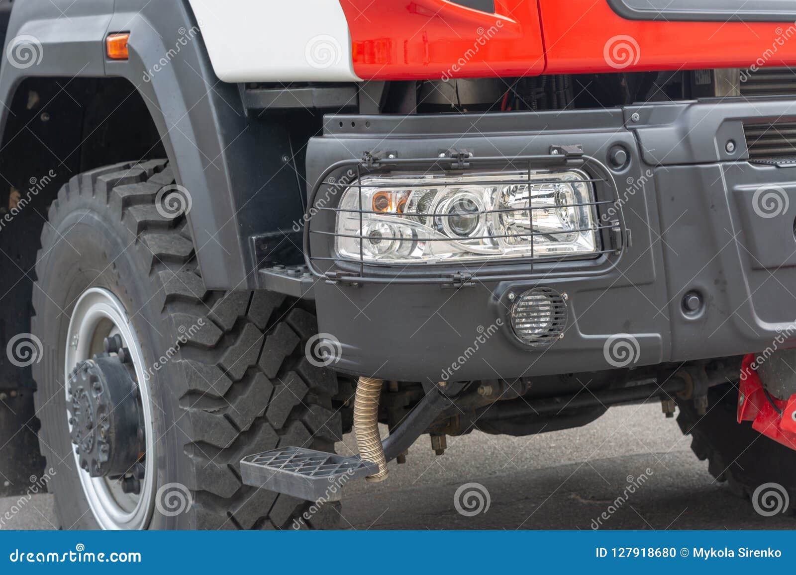 The Front Part of the Fire Engine Closeup Stock Photo - Image of ...
