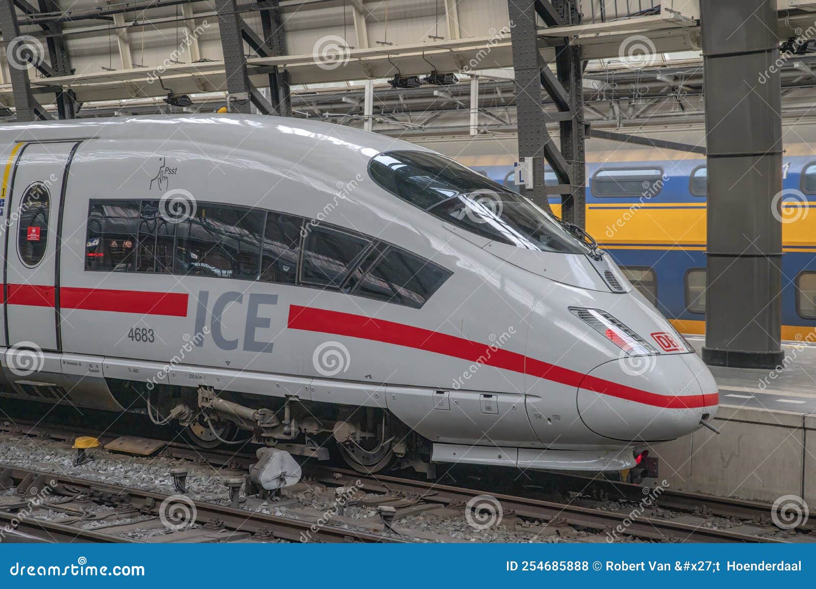 Front Part ICE Speed Train at Amsterdam the Netherlands 14-3-2022 ...