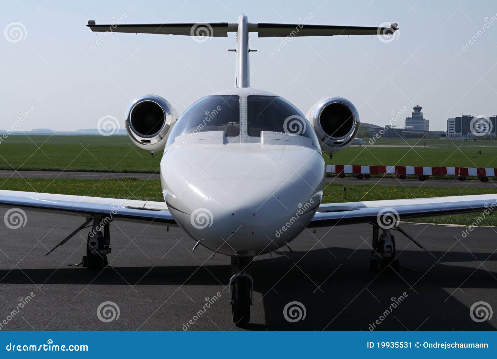 Front Part of Light Business Jet Stock Image - Image of cockpit, ramp ...