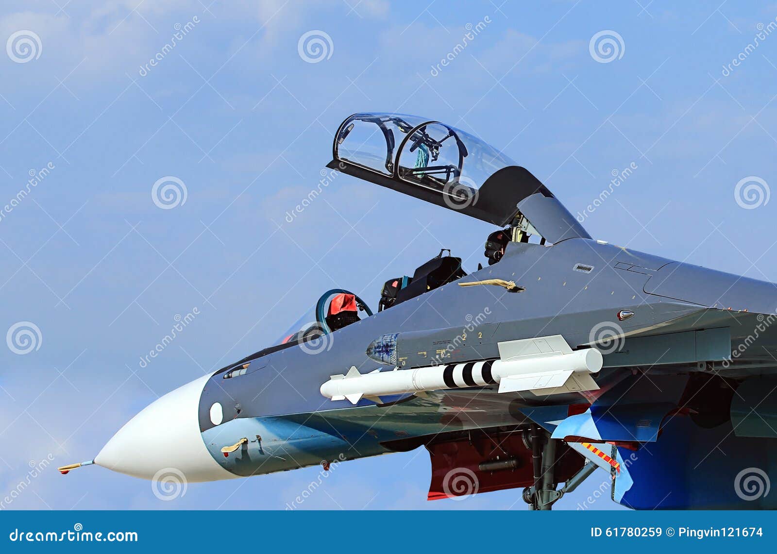 Front part of military jet stock image. Image of cockpit - 61780259